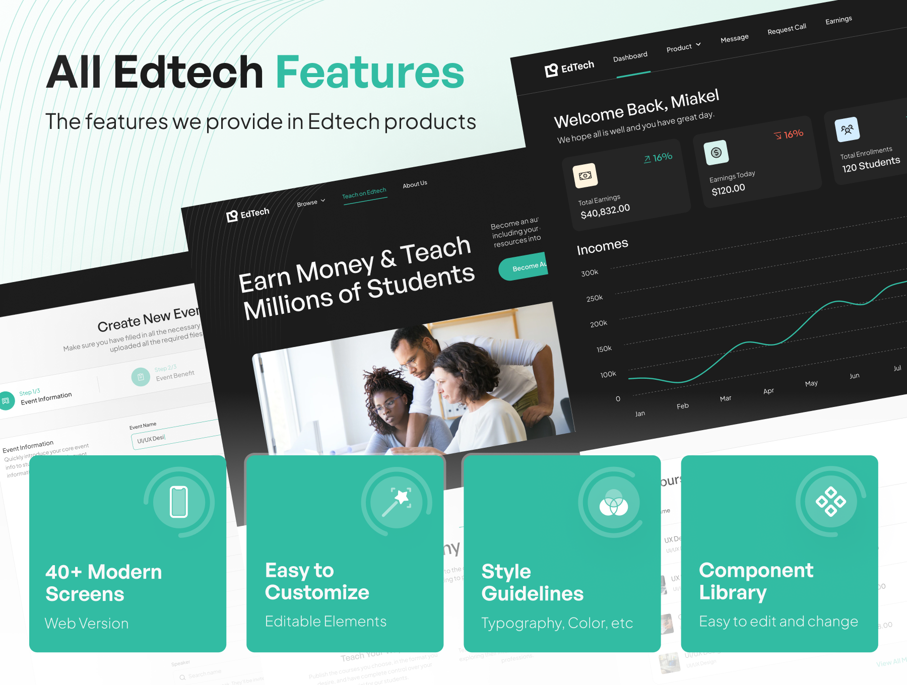 EdTech - Online Learning Startup Web UI Kit by DhuhaCreative | ThemeForest